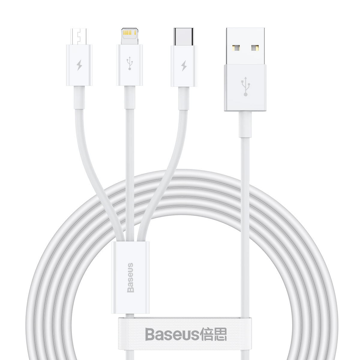 Baseus Superior Series Fast Charging Data Cable USB to M+L+C 3.5A 1.5m ...